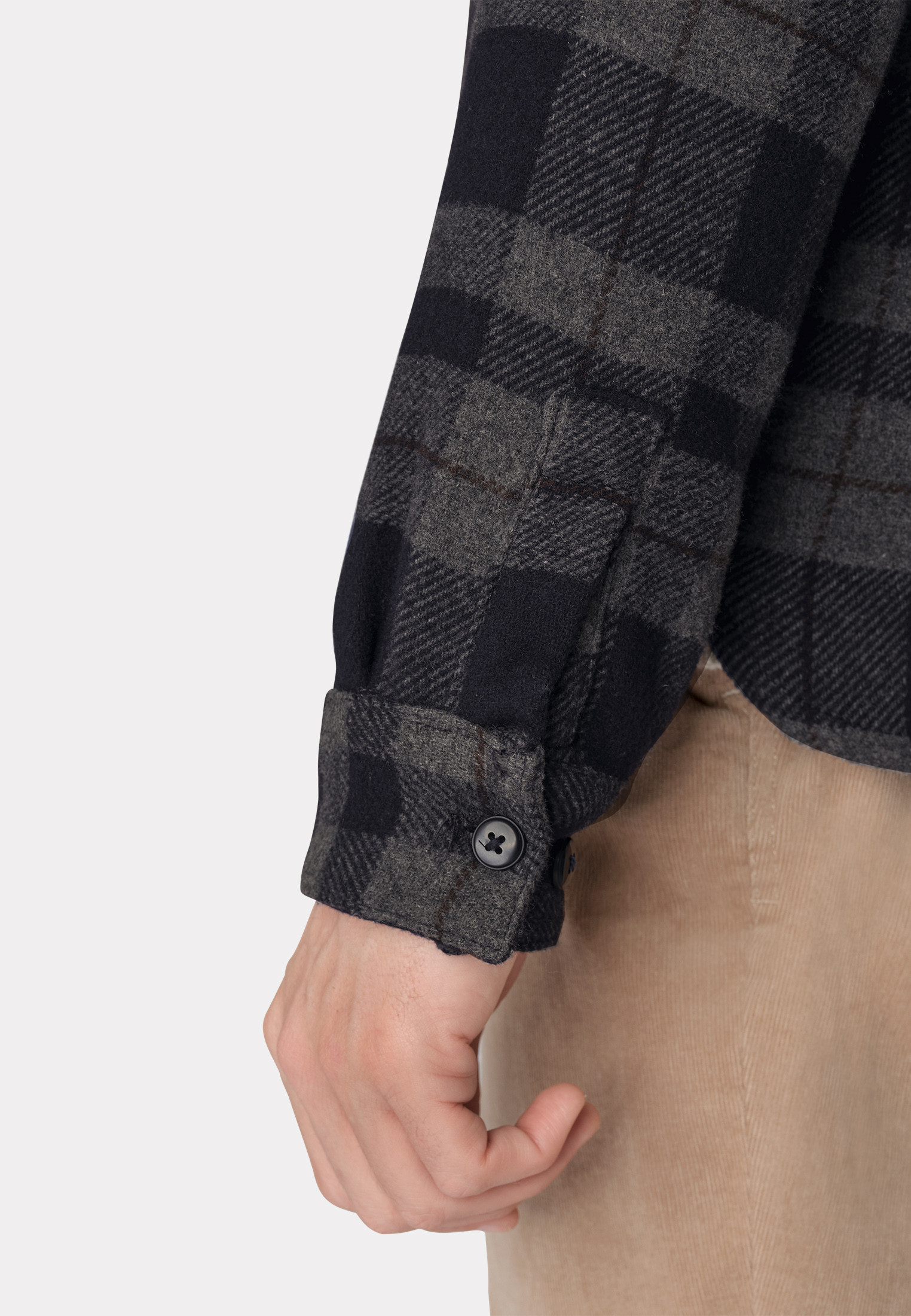 Brook Taverner Stevenson Grey & Navy Shirt Jacket