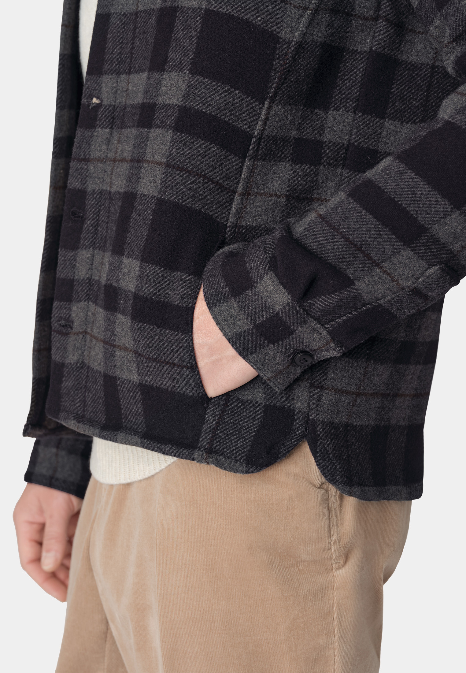 Brook Taverner Stevenson Grey & Navy Shirt Jacket