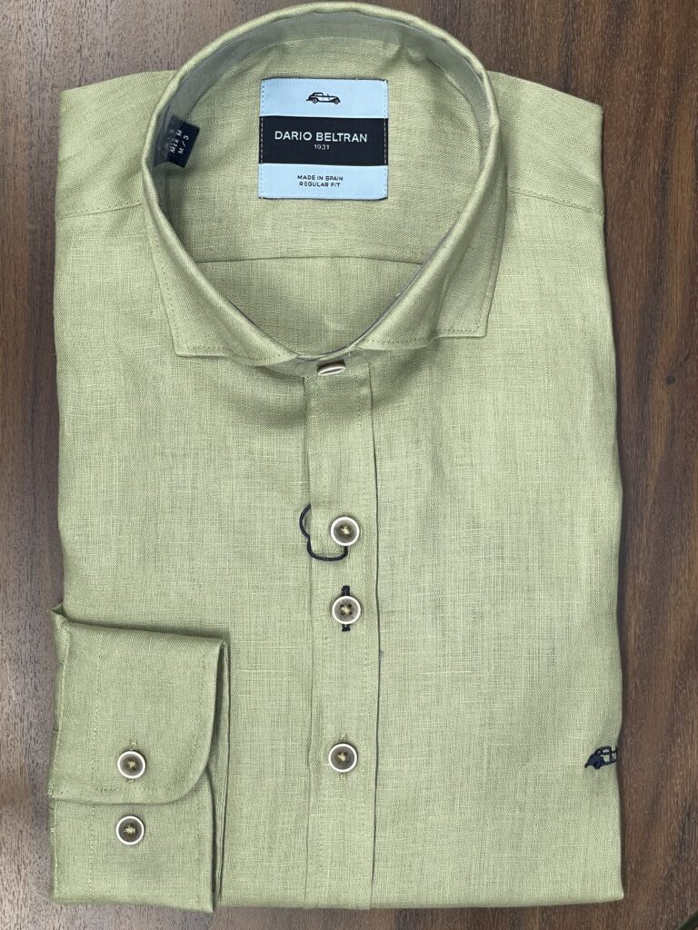 Dario Beltran Pini – Sage Green Linen Shirt