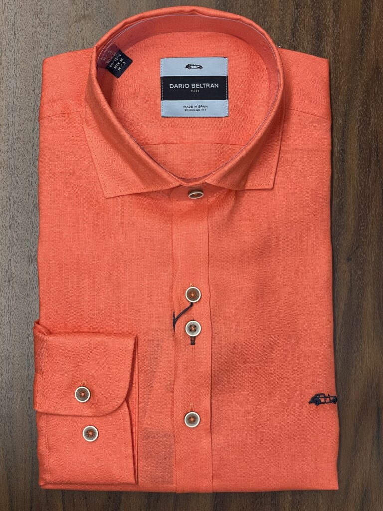 Dario Beltran Pini – Coral Linen Shirt