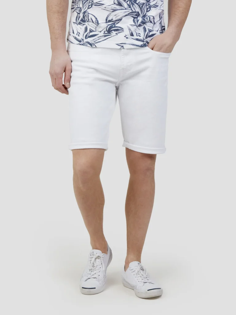Mish Mash White Denim Paul Shorts