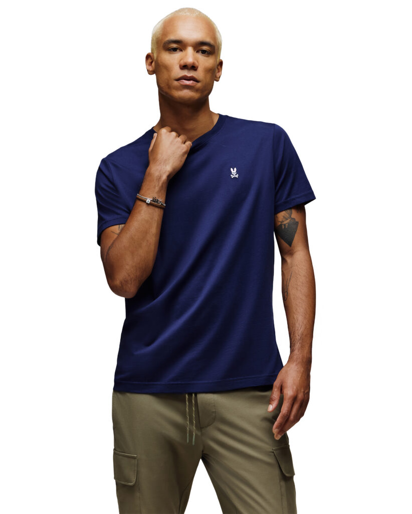 Psycho Bunny Evening Blue Crew Neck Tee